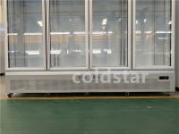 China Commercial Glass Door Vertical Refrigerated Display Case For Displaying Cold Drinks Milk for sale