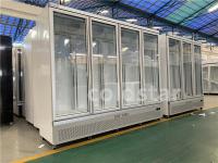 China Upright 4 Glass Doors Display Fridge Supermarket Refrigerated Showcase for sale