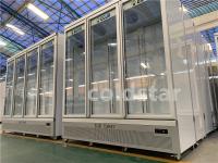 China Commercial 3 Doors Vertical Display Freezer Supermarket Refrigerated Showcase for sale
