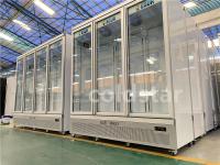China Commercial Beverage Cooler 3 Doors Display Fridge Upright Glass Refrigerated Showcase for sale