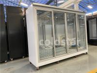 China Supermarket Vertical Glass Door Multideck Refrigerated Chiller Showcase for sale