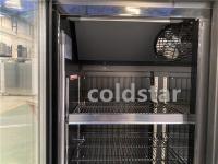 China Commercial refrigerator freezer with Glass Single Door Upright Freezer Showcase for Supermarket for sale