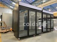 China Commercial 1 2 3 4 Doors Drinks Refrigeration Showcase With Digital Thermostat for sale