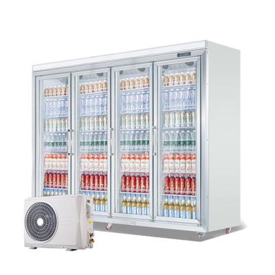 China Supermarket Deluxe Split Vertical Refrigerating Display Case for sale