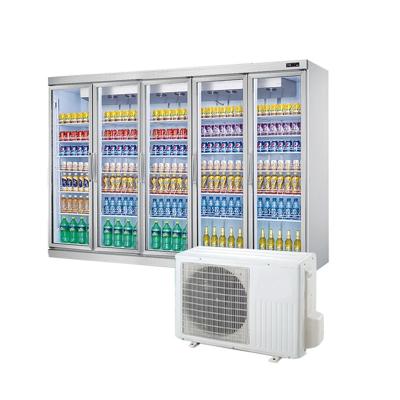 China 5 Doors Upright Display Fridge For Supermarket / Shopping Mall for sale