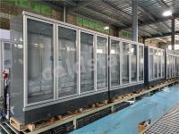 China 70cu.Ft Glass 4 - Door Vertical Freezer Display Case With Digital Thermostat for sale