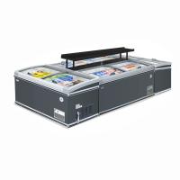 China Plug In Supermarket Island Freezer Commercial Display Chest Freezer Supermarket Deep Freezer for sale