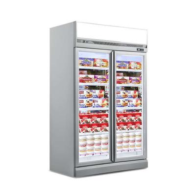 China 450L Vertical Display Freezer With Glass Door for sale