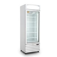 China Upright Glass Door Freezer Supermarket 400L Single Door Ice Cream Display Freezer for sale
