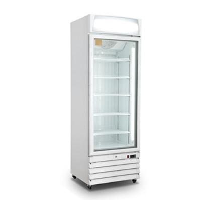 China Upright Glass Door Freezer Supermarket 400L Single Door Ice Cream Display Freezer for sale