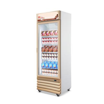 China Supermarket Refrigerated Showcase Ice Cream Upright Display Freezer Commercial Glass Door Freezer for sale
