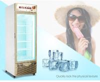 China Upright Glass Door Freezer Supermarket 400L Single Door Ice Cream Display Freezer for sale