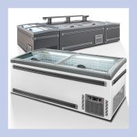 China Commercial Supermarket Sliding Door Combination Island Freezer For Frozen Foods for sale