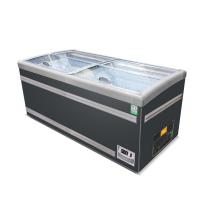 China Supermarket Sliding Glass Door Top Island Freezer Deep Freezer for sale