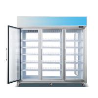 China Front And Rear Open Beverage Cooler Upright Cooler Convenience Store Cold Drink Refrigerator And Freezer for sale