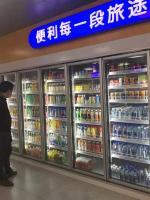 China Display Walk In Cooler Freezer With Glass Door for sale