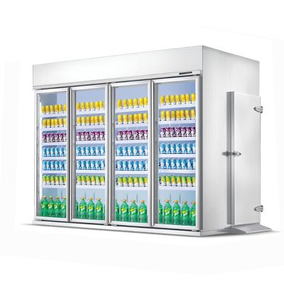 China Supermarket Convenience Store Glass Door Display Cold Room for sale