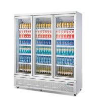 China Supermarket Refrigeration Equipment Commercial Glass 3 Doors Upright Display Refrigerator for sale