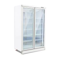 China Low Noisy Vertical Glass Door Display Ice Cream Refrigerator And Freezer for sale