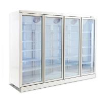 China Commercial Fan Cooling -18~-22 Degree Freezer Commercial Movable Display Cabinet 2-6 Door Vertical Freezer for sale