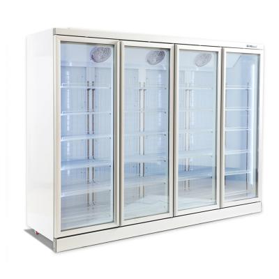 China Commercial Fan Cooling -18~-22 Degree Freezer Commercial Movable Display Cabinet 2-6 Door Vertical Freezer for sale