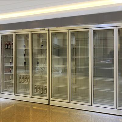 China Vertical Glass Door Commercial Supermarket Refrigerator Frozen Food Display Freezer for sale