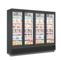 China Four Glass Door Upright Display Freezer Comercial Refrigeration Equipment for sale