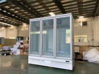 China 220V Glass Door 1000 Liter Upright Freezer Refrigerator Display Case With Donper Compressor for sale