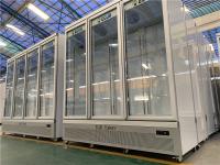 China 220V Glass Door 1000 Liter Upright Freezer Refrigerator Display Case With Donper Compressor for sale