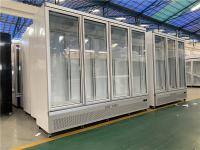 China 220V Glass Door 1000 Liter Upright Freezer Refrigerator Display Case With Donper Compressor for sale