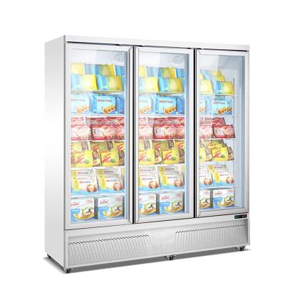 China Wholesale commercial supermarket 3 glass doors upright display fridge refrigerator freezers for sale