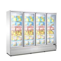 China Supermarket Glass Door Upright Display Freezer And Refrigerator With CE for sale