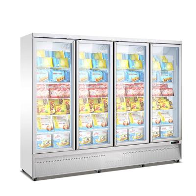 China Supermarket Glass Door Upright Display Freezer And Refrigerator With CE for sale