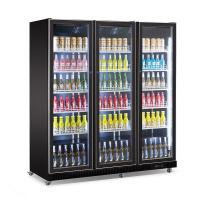 China Commercial Full Glass Door Display Fridge Refrigerated Showcase Upright Beer Beverage Cooler for sale
