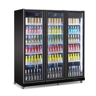 China Commercial Full Glass Door Display Fridge Refrigerated Showcase Upright Beer Beverage Cooler for sale