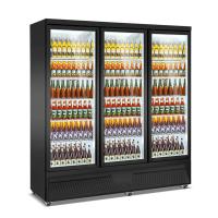 China Supermarket 3 Doors Refrigerator Showcase 2~8℃ Upright Glass Door Fridge for sale