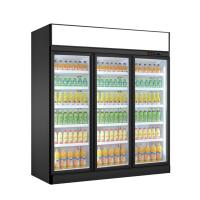 China Commercial Beverage Cooler Supermarket Chiller Glass Door Beverage Drinks Refrigerator Showcase for sale