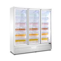 China Commercial Beverage Cooler 3 Doors Display Fridge Upright Glass Refrigerated Showcase for sale