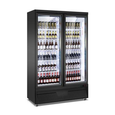 China Glass Door Commercial Display Refrigerator In Supermarket for sale
