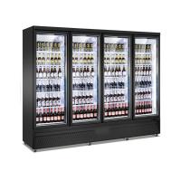 China Supermarket Glass Door No Frost Showcase Vertical Display Refrigerator Chiller for sale