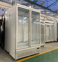China Double Glass Door Freezer Commercial Stand Up Freezer Built - In Secop Compressor for sale