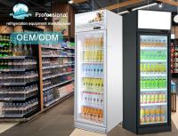 China Upright 450L Freezing Ice Cream Glass Door Showcase Freezer for sale
