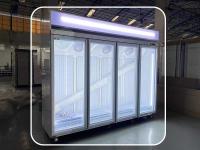 China Commercial 4 Glass Doors Beverage Display Fridge With Digital Temperature Controller for sale
