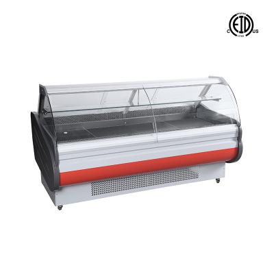 China Front Open Door Deli Cooler Supermarket Cooked Food Display Fridge Counter Merchandiser for sale