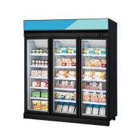 China Glass Door Upright Beverage Display Refrigerator Freezer For Supermarket for sale