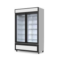 China 1000L Glass Door Chiller Vertical Display Freezer For Supermarket for sale