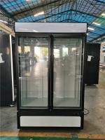 China Supermarket Glass Door Vertical Freezer Showcase With Fan Cooling System for sale