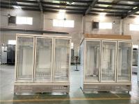China Commercial 3 Doors Vertical Display Freezer Supermarket Refrigerated Showcase for sale