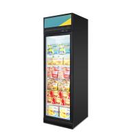 China 400L Auto Defrost Glass Door Upright Display Refrigerator And Freezer for sale