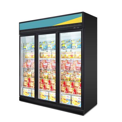 China Supermarket Beer Cold Drink Display Freezer Vertical Pepsi Refrigerators Glass Door Chiller Freezer for sale